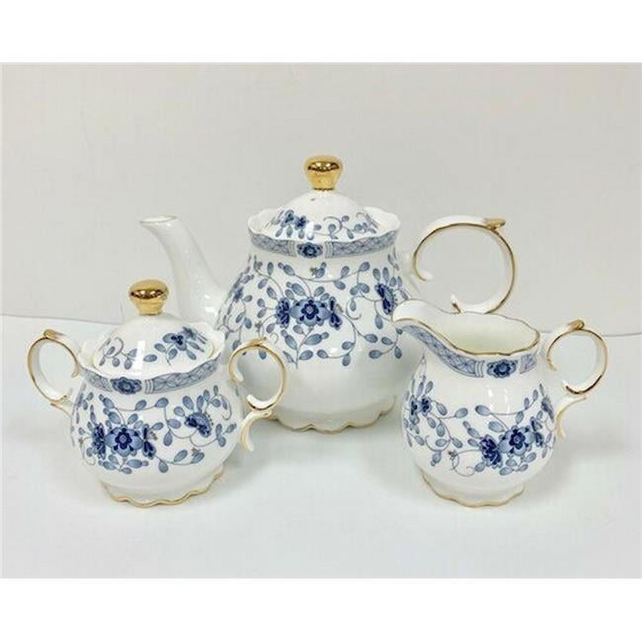 Blue Flower Teapot Set - Walmart.com