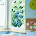 Blue Flower Tulip Double Sided Electrostatic Sticker Decorative Sticker ...