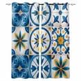 Blue Flowers Blackout Curtains for Bedroom/Living Room, Thermal ...