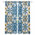 Blue Flowers Blackout Curtains for Bedroom/Living Room, Thermal ...