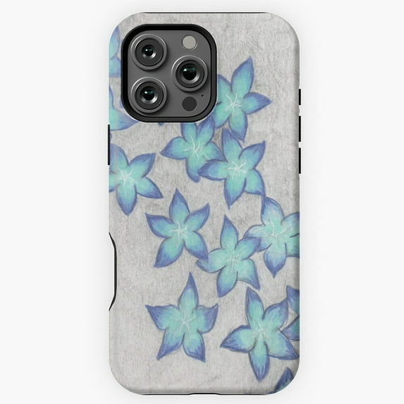 Blue Flowers Botanical Art Phone Case Compatible across iPhone 11–17 ...
