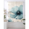 Blue Flowers Butterfly Sheer Curtains 72 Inch Long 1 Panel Watercolor ...