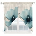 Blue Flowers Butterfly Swag Valances for Windows 36 inches Long ...
