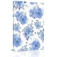 Blue Flowers Canvas Wall Art for Living Room, Watercolors Spring Floral ...