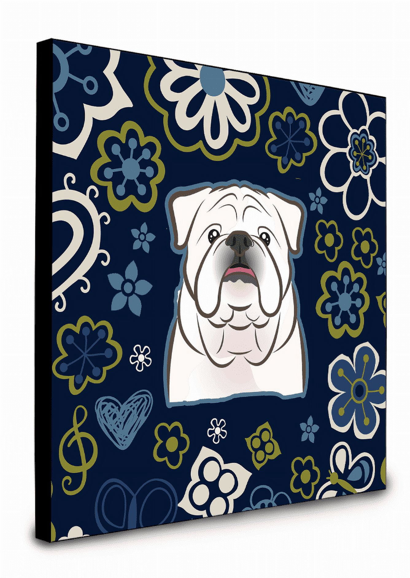 Carolines Treasures BB5071UP88 8 x 8 x 0.625 in. Blue Flowers White ...