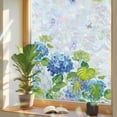 Blue Flowers Embroidered Balls Window Privacy Film, Rainbow Film ...