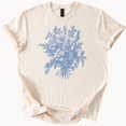 Blue Flowers Graphic Tee Botanical Shirt Floral Gift - Walmart.com