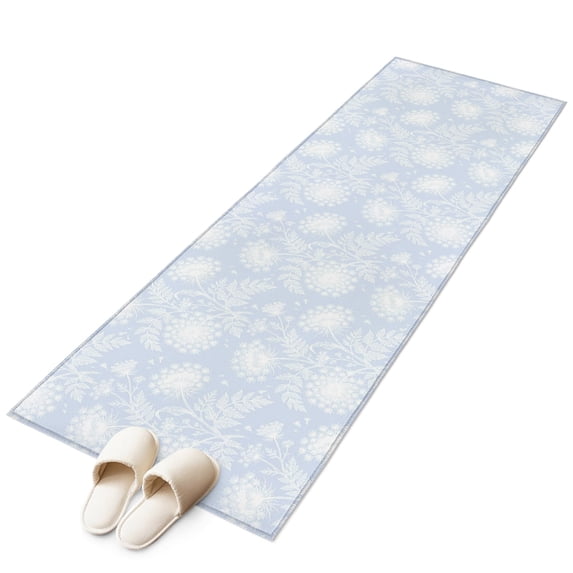 Blue Flowers Runner Rug 2x6 Washable Kitchen Rug Non-Slip Lightweight ...
