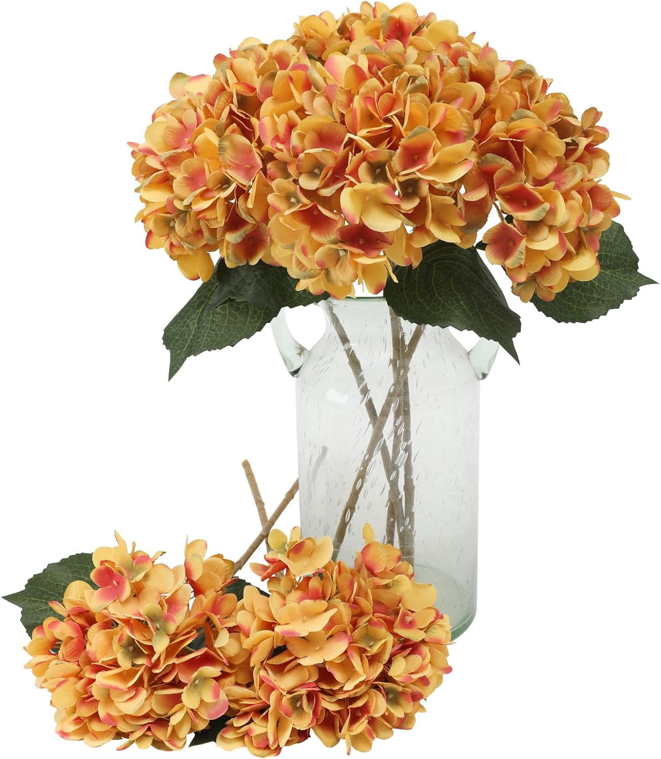 Blue Flowers Silk Hydrangea Artificial Flowers Realistic Hydrangea ...