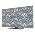 Blue Flowers TV Cover for 50 Inch Screen, Stretch Fabric Dustproof TV ...