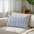 Blue Flowers Throw Pillow Covers, Spring Floral Decorative Lumbar Throw ...