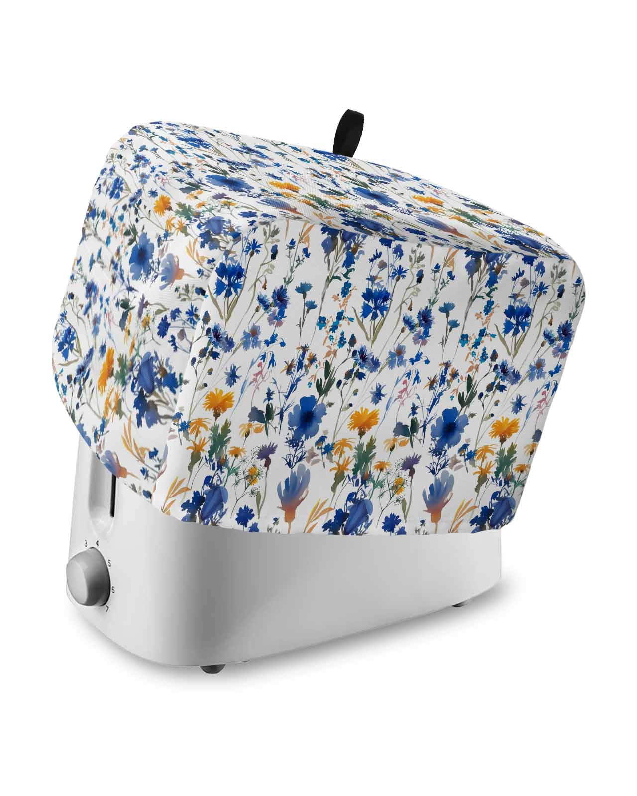Blue Flowers Toaster Cover 2 Slice, Small Kitchen Appliance Covers ...