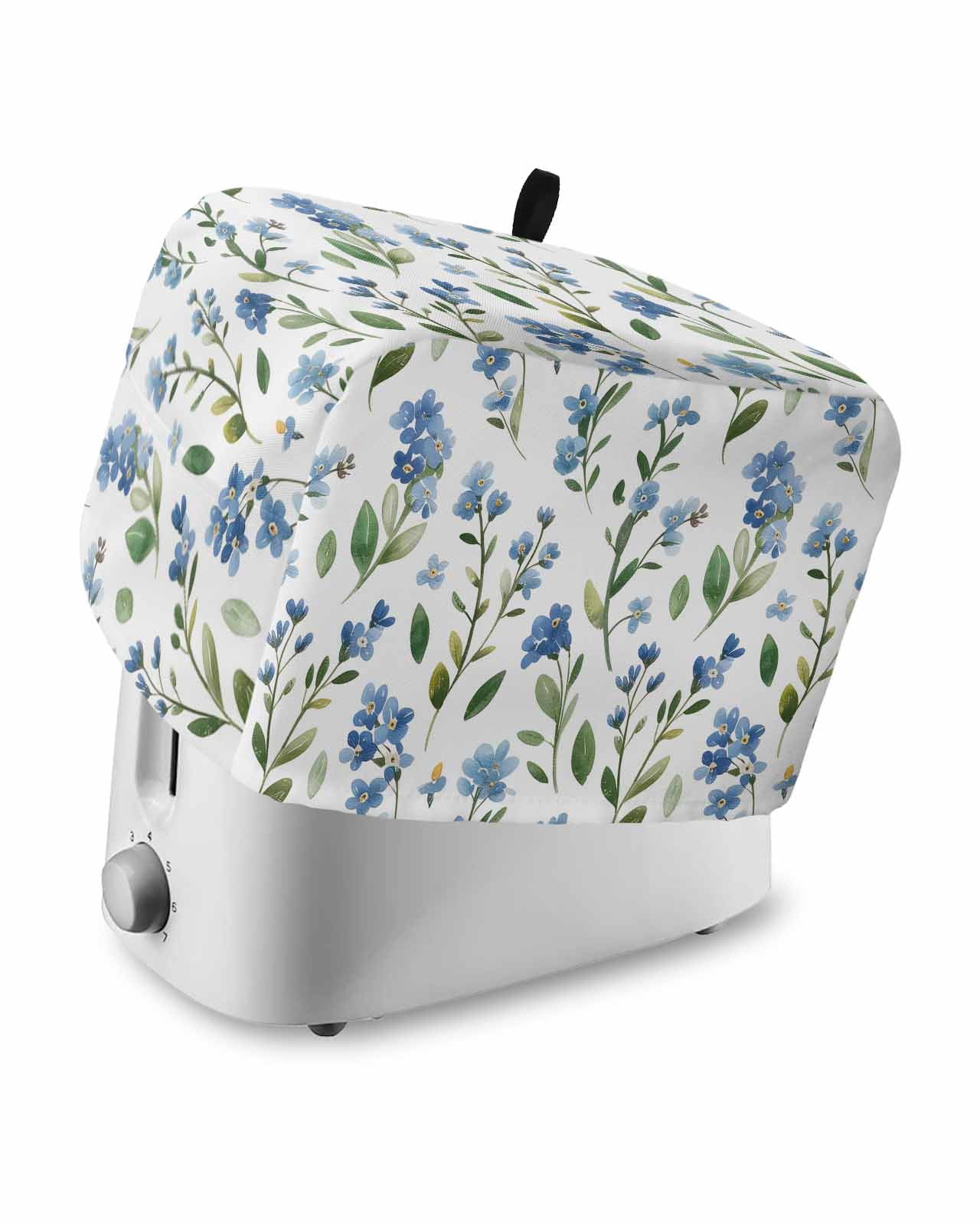 Blue Flowers Toaster Cover 4 Slice, Large Kitchen Appliance Covers ...