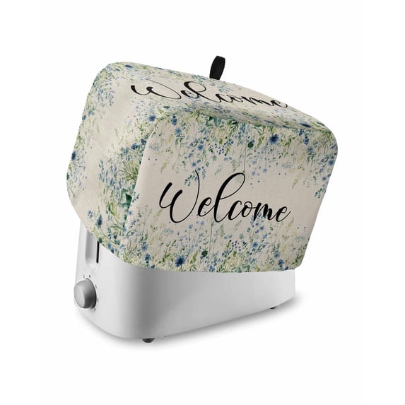 Blue Flowers Toaster Cover 4 Slice, Large Kitchen Appliance Covers ...