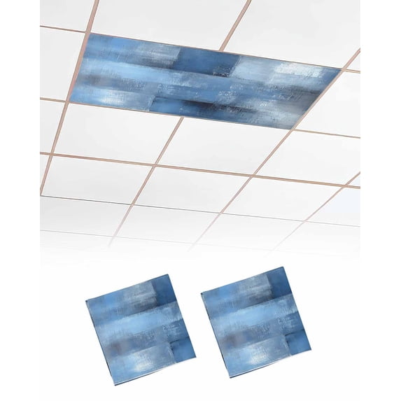Blue Fluorescent Light Covers for Ceiling Lights 4x2 feet,2 Pack ...