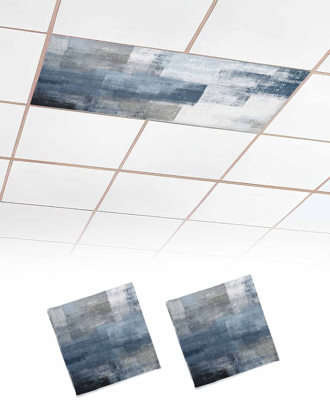 Blue Fluorescent Light Covers for Ceiling Lights 4x2 feet,2 Pack ...