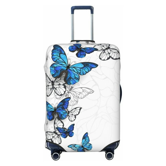 Blue Flying Butterflies Luggage Cover, Elastic Suitcase Cover Travel ...