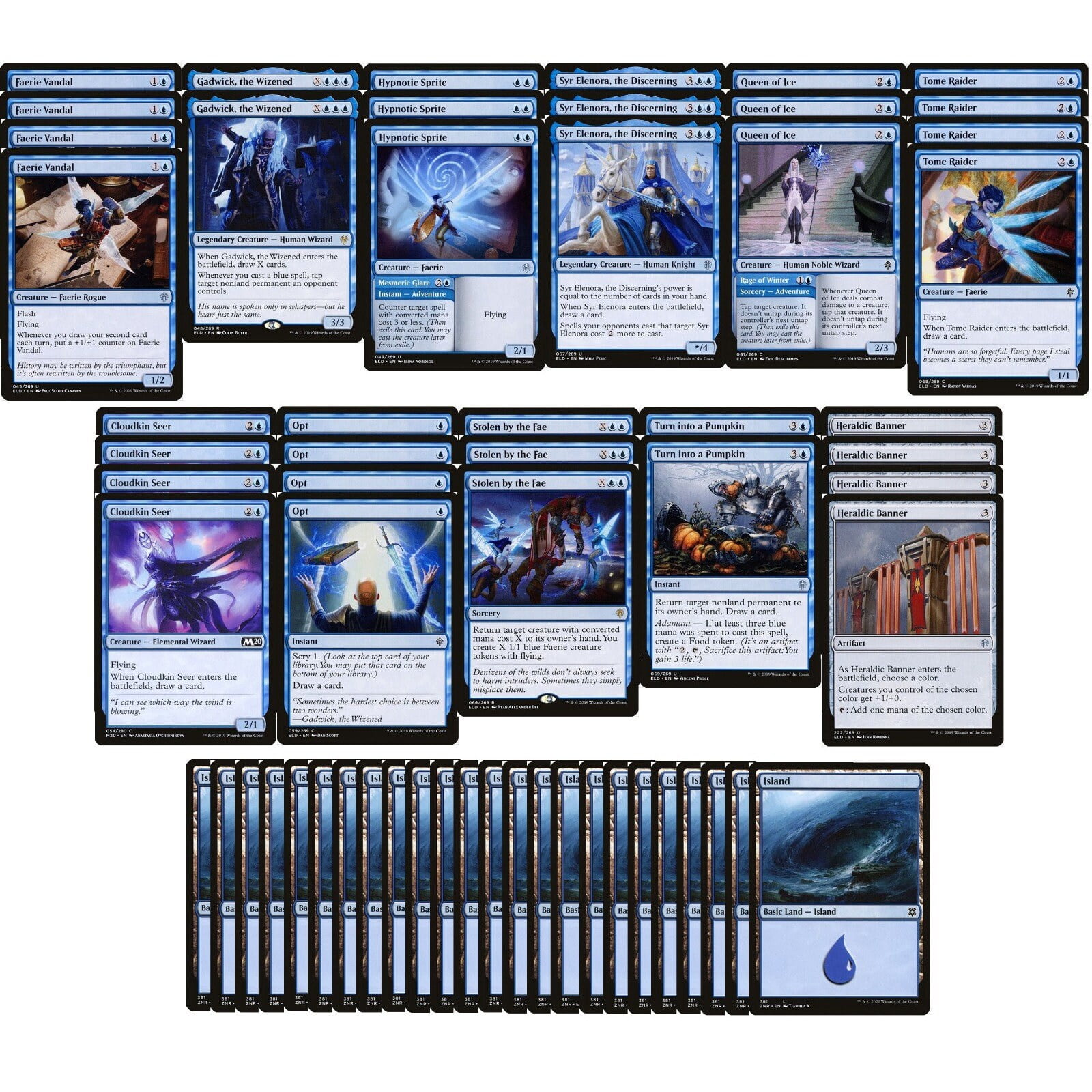 Blue Flying Creature Deck - Card Draw - Powerful - 60 Card - Modern MTG ...