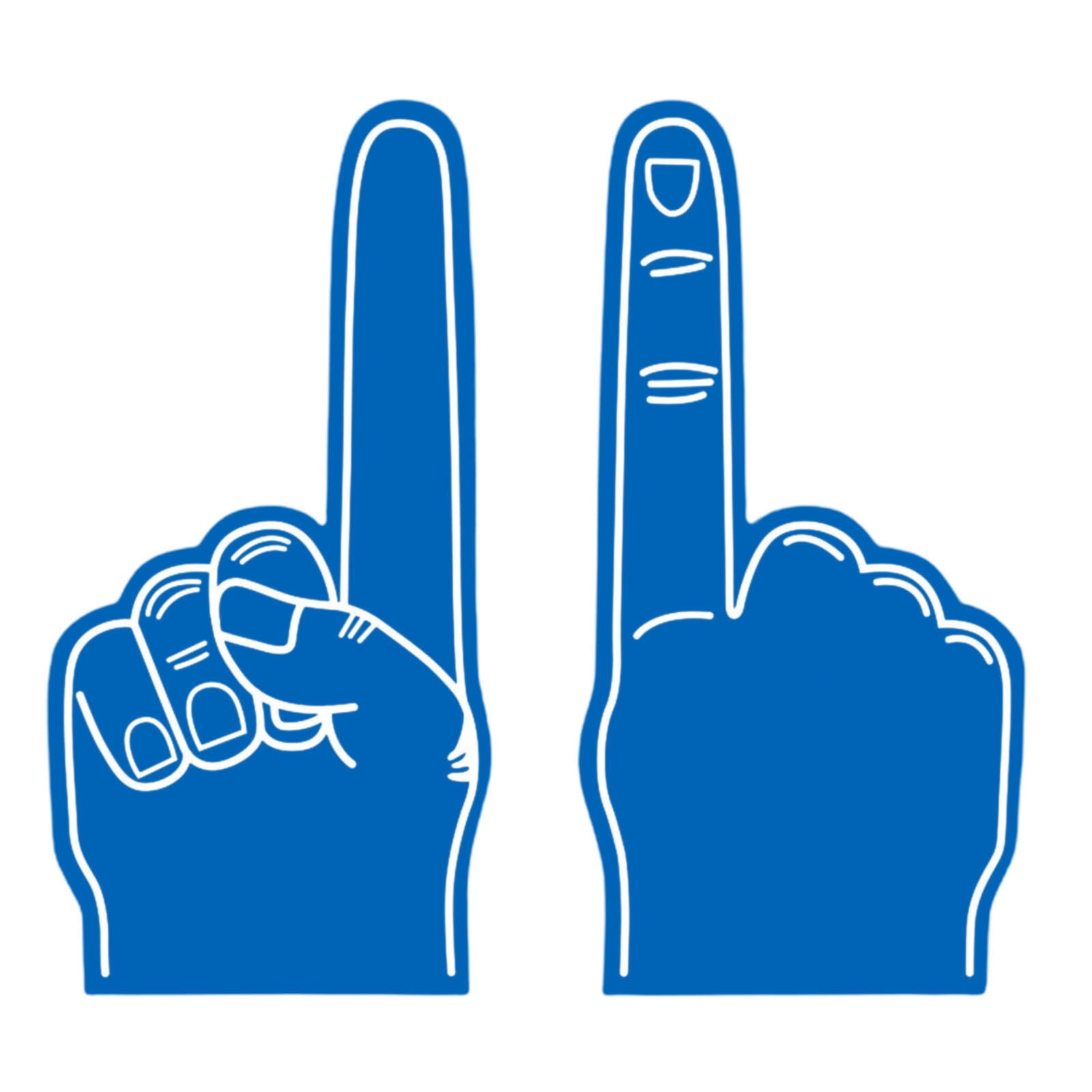 Blue Foam Hand Glove Sports Fan Cheering Finger Pointing Rally Prop ...