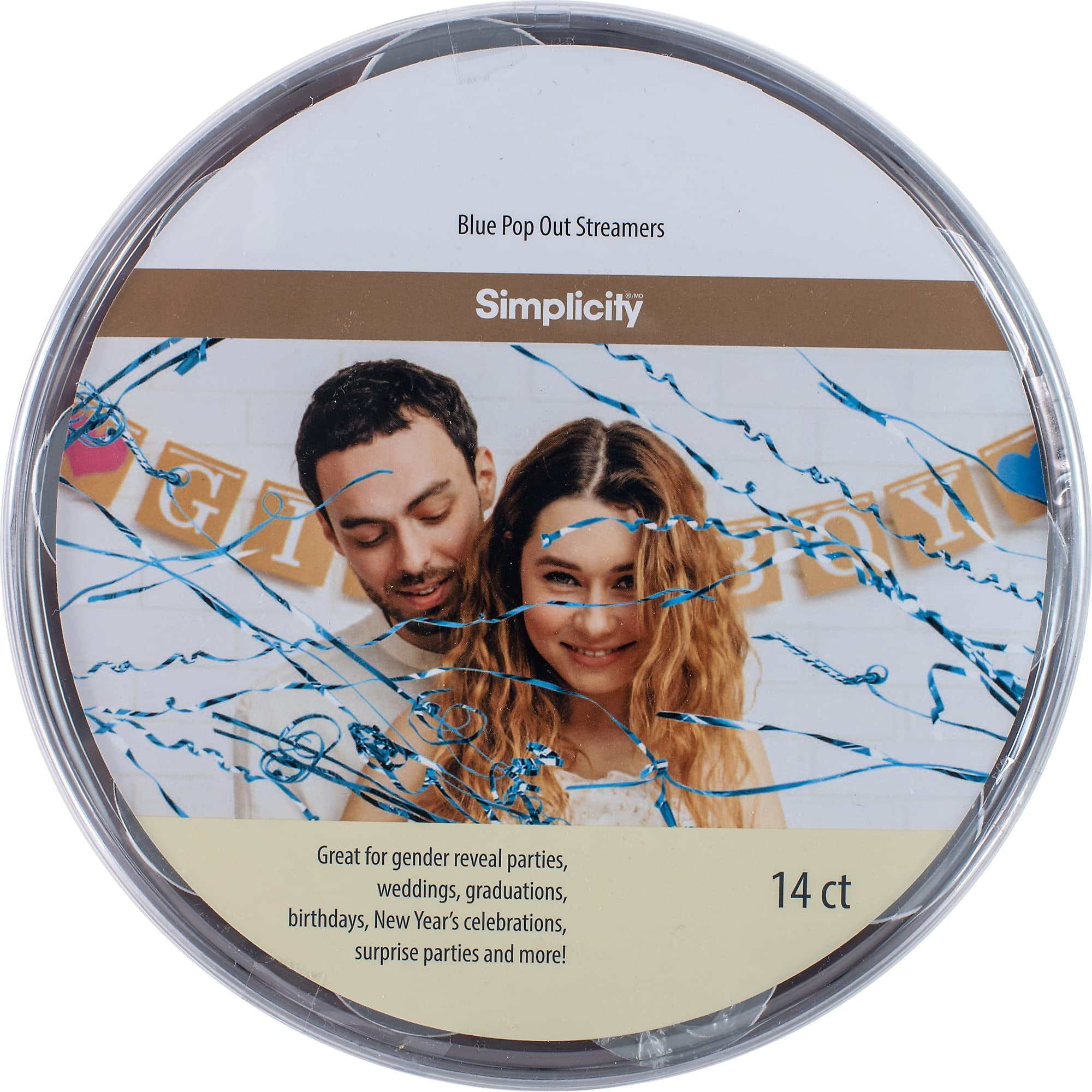 Blue Foil No-Mess Celebration Pop Out Streamers - Perfect for Parties ...