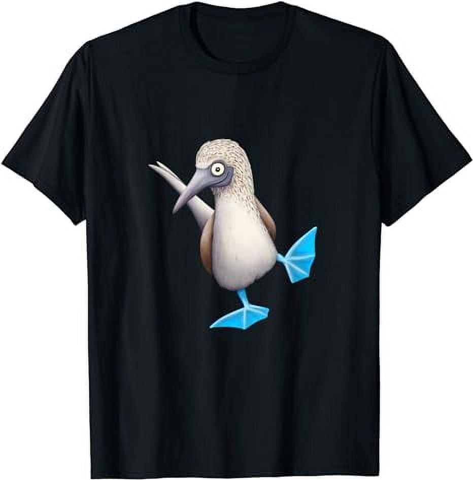 Blue Foot Booby Drawing Funky Dancing Tropical Bird T-Shirt - Walmart.com