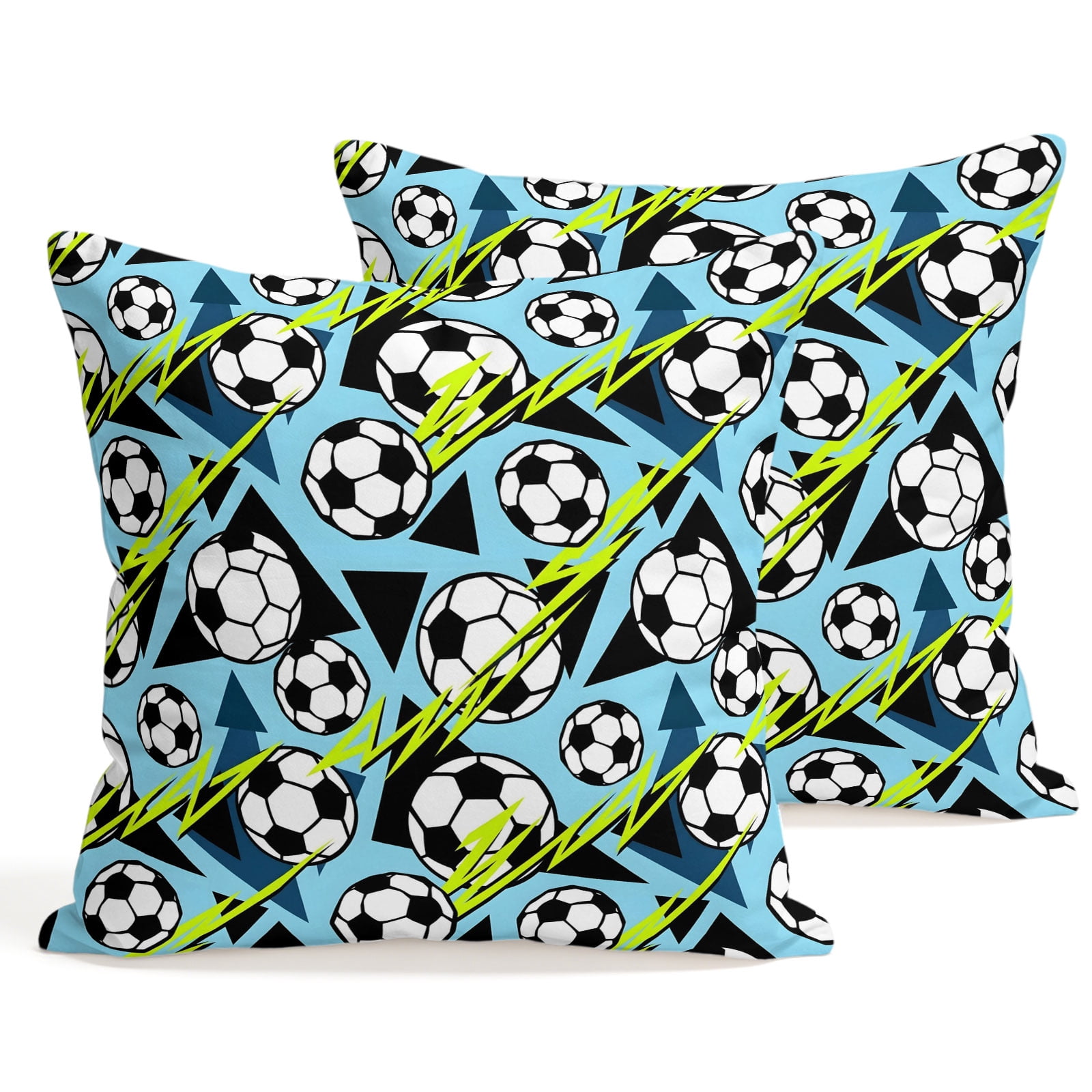 Blue Football Lightning Throw Pillow Covers 20 x 20 Inch Pillow Covers ...