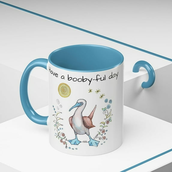 Blue Footed B1Ooby Bird Coffee Mug, Watercolor Art, Galapagos Gift ...