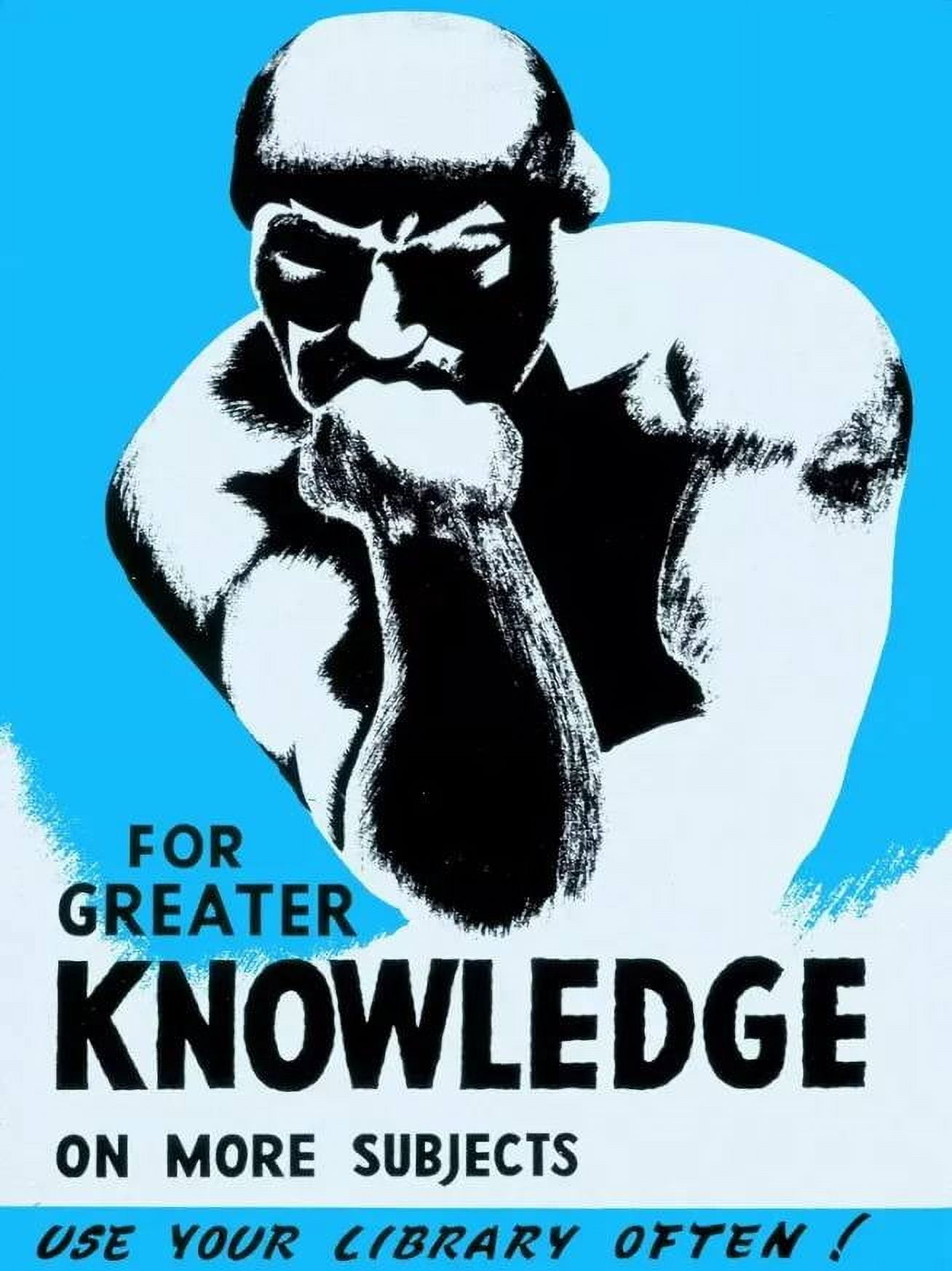 Blue For Greater Knowledge Decorative Poster. Graphic Art. Interior ...