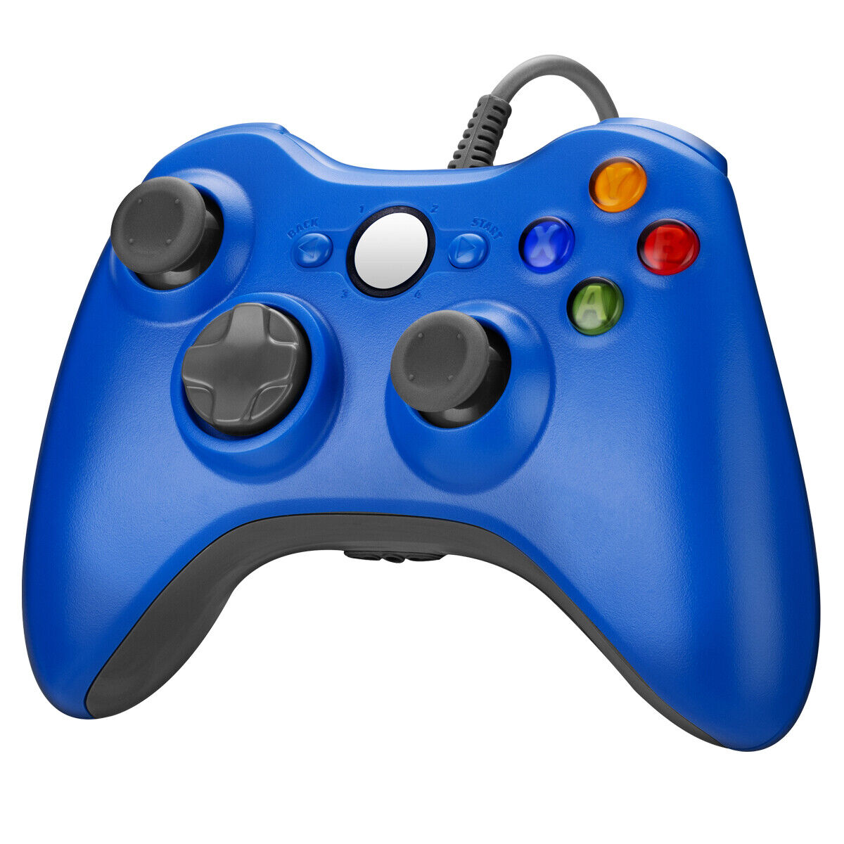 Blue For Microsoft Xbox 360 PC WIN 7 8 10 Wired Game Controller Gamepad Joystick - Walmart.com
