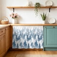 Blue Forest Cabinet Curtain 28"Wx35"L, Dustproof Under Sink Skirt with ...