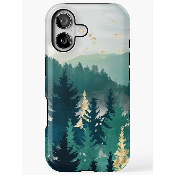 Blue Forest Mist Moody Nature iPhone Case 11 12 13 14 15 16 17 Pro Max ...