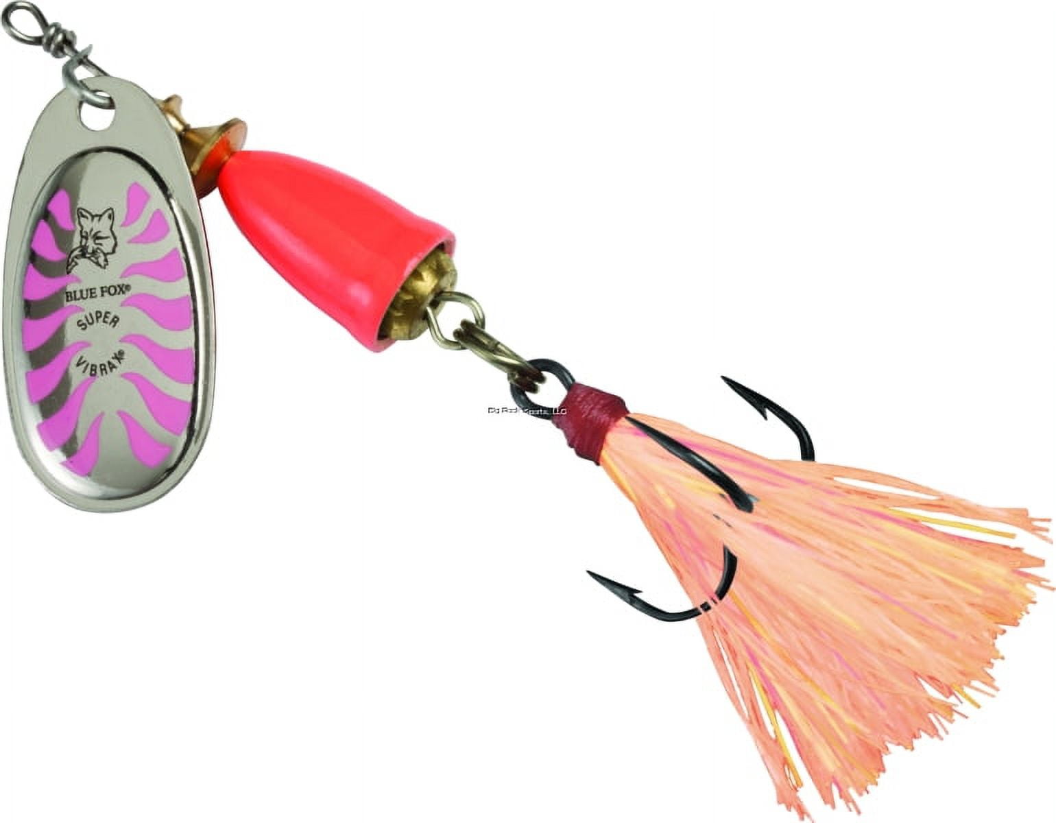 Blue Fox Classic Vibrax Glow Spinner, 3 3/4", 1/4oz, Glow Pink/Orange ...
