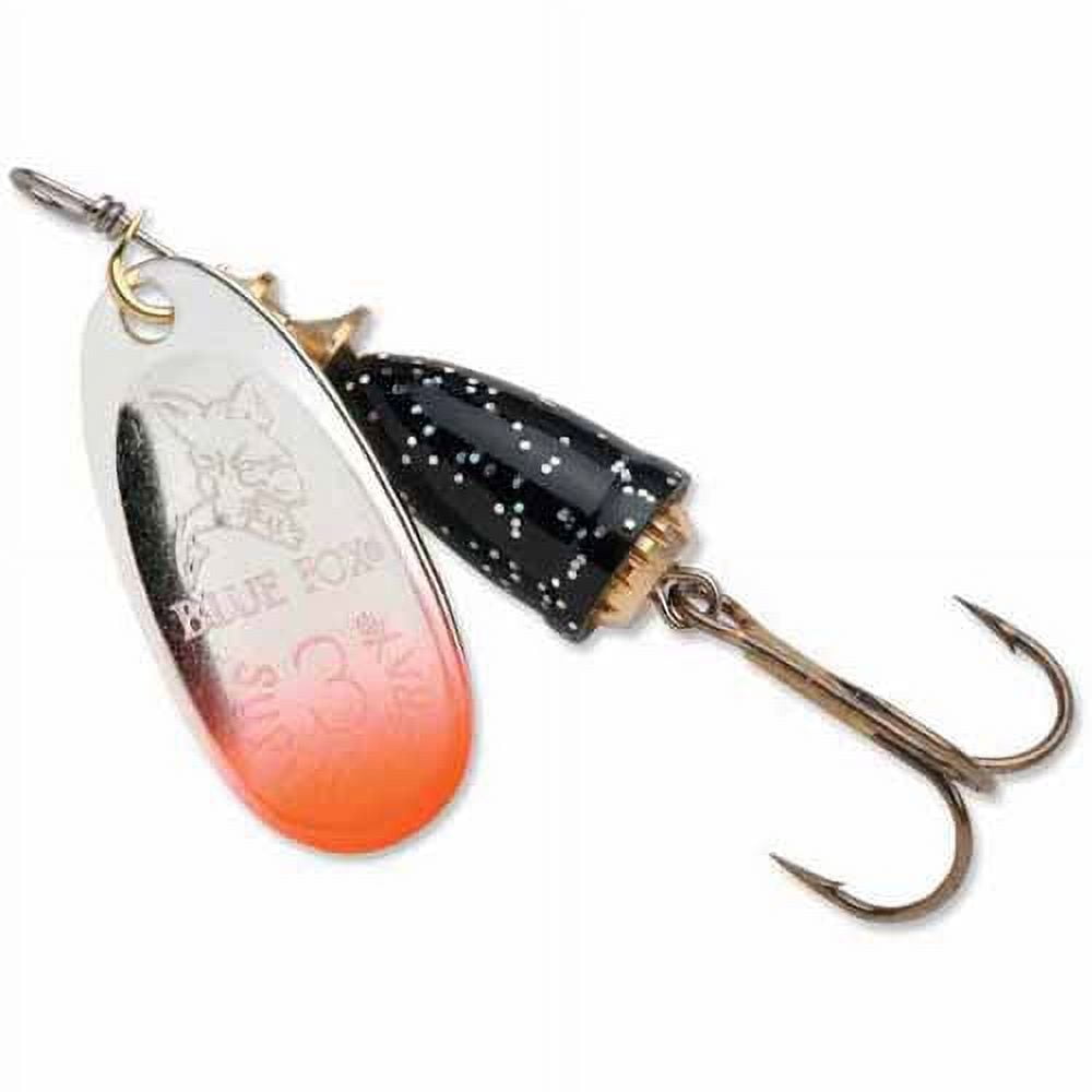 Blue Fox Classic Vibrax Spinner 1/4 Oz Oz Red Tipped/Silver Flake - 60 ...