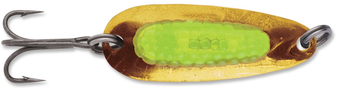 Blue Fox Rattlin' Pixee Spoon Holographic Gold / Green Insert Size 7/8 ...