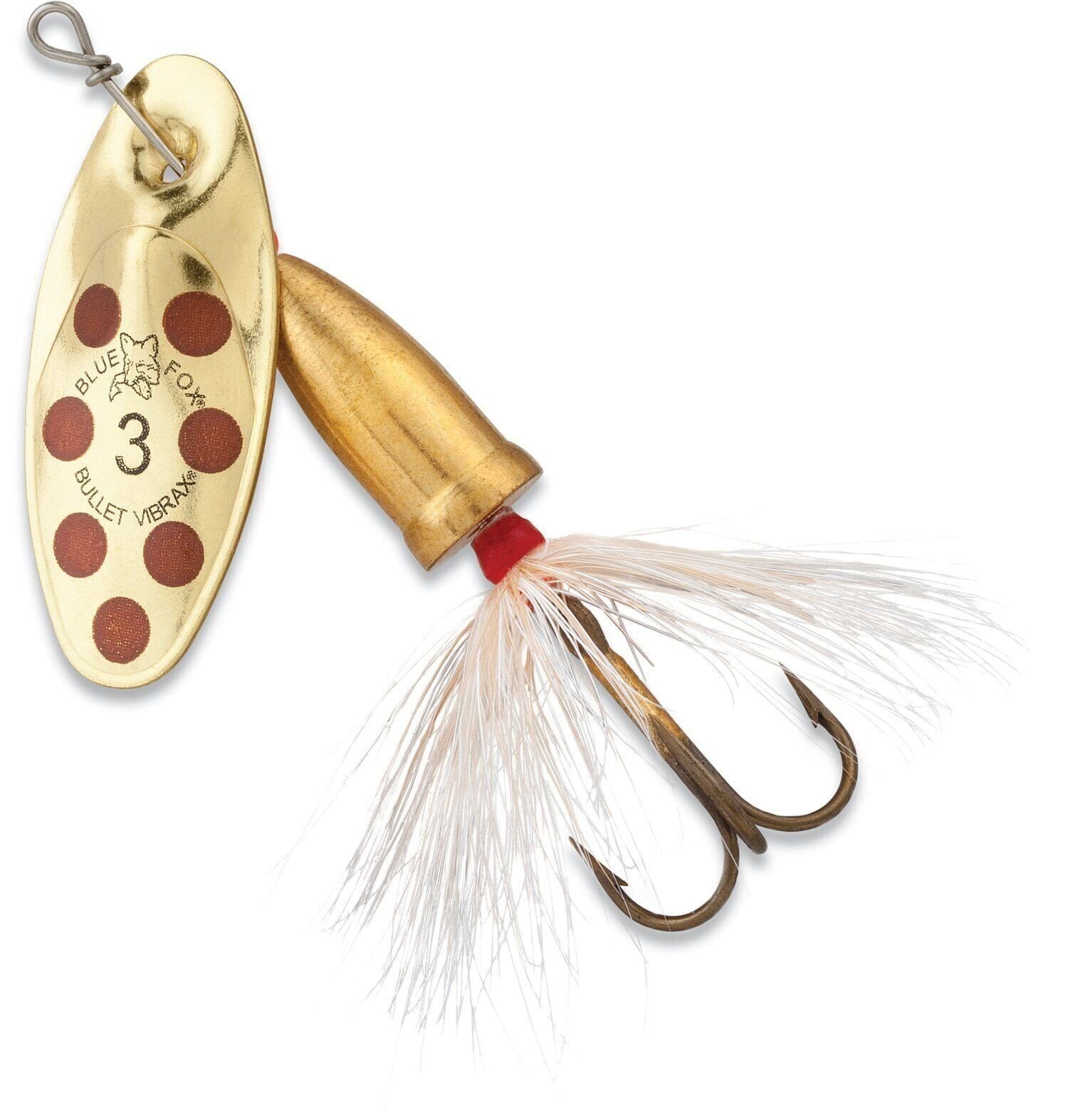 Blue Fox VBF2259 Classic Vibrax Bullet Fly Spinner, 1/4 Oz, Gold/Brown ...