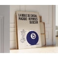 Blue French Book 8 Ball Vintage Style Wall Art Unframed Paper Print ...