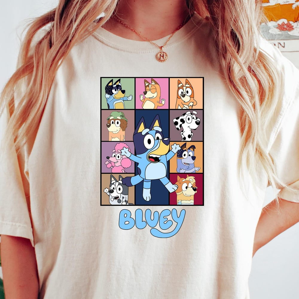 Blue And Friends Shirt, Bluey Family Shirt, Gift For Friend, Blue Dog ...