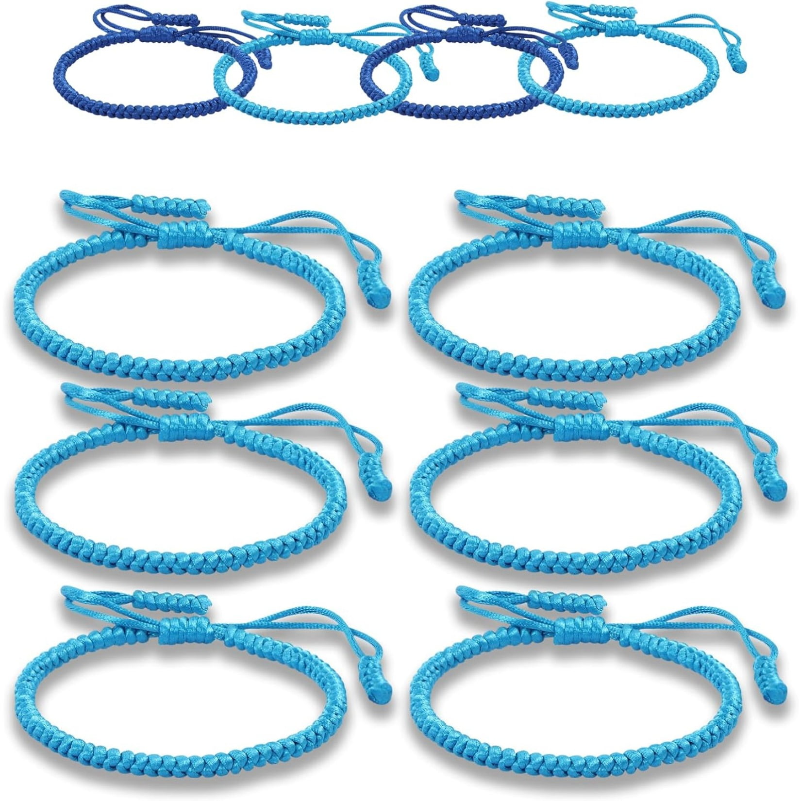 Blue Friendship Bracelets, Blue Rope Knots Friendship Bracelet, Blue ...