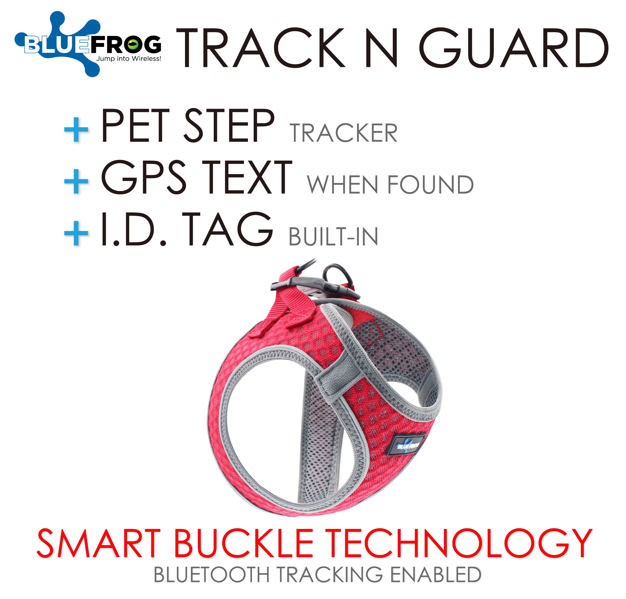 Blue Frog 2X Track N Guard Pet Health and Safety Harness with Pet Step ...