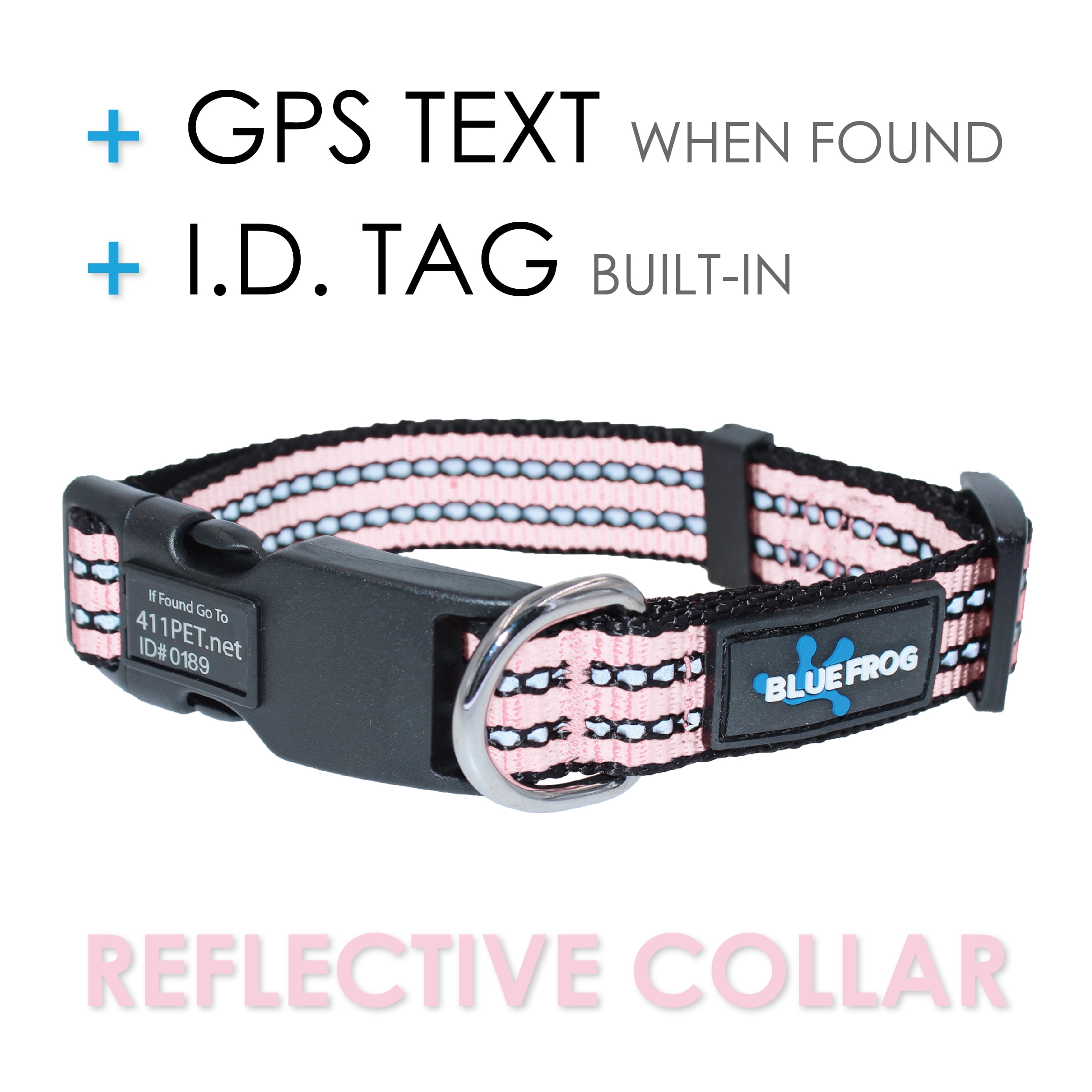 Blue Frog Track N Guard Protective GPS Tracking Dog Collar, Rose Gold ...