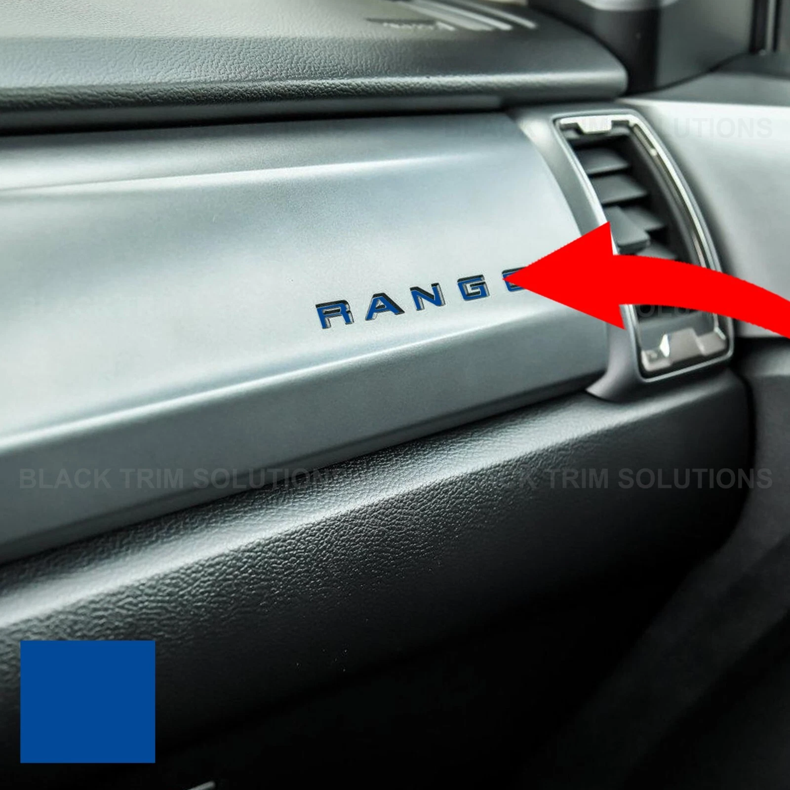 Blue Front Dash Board Insert Decals Letters Accent For Ford Ranger 2019 ...