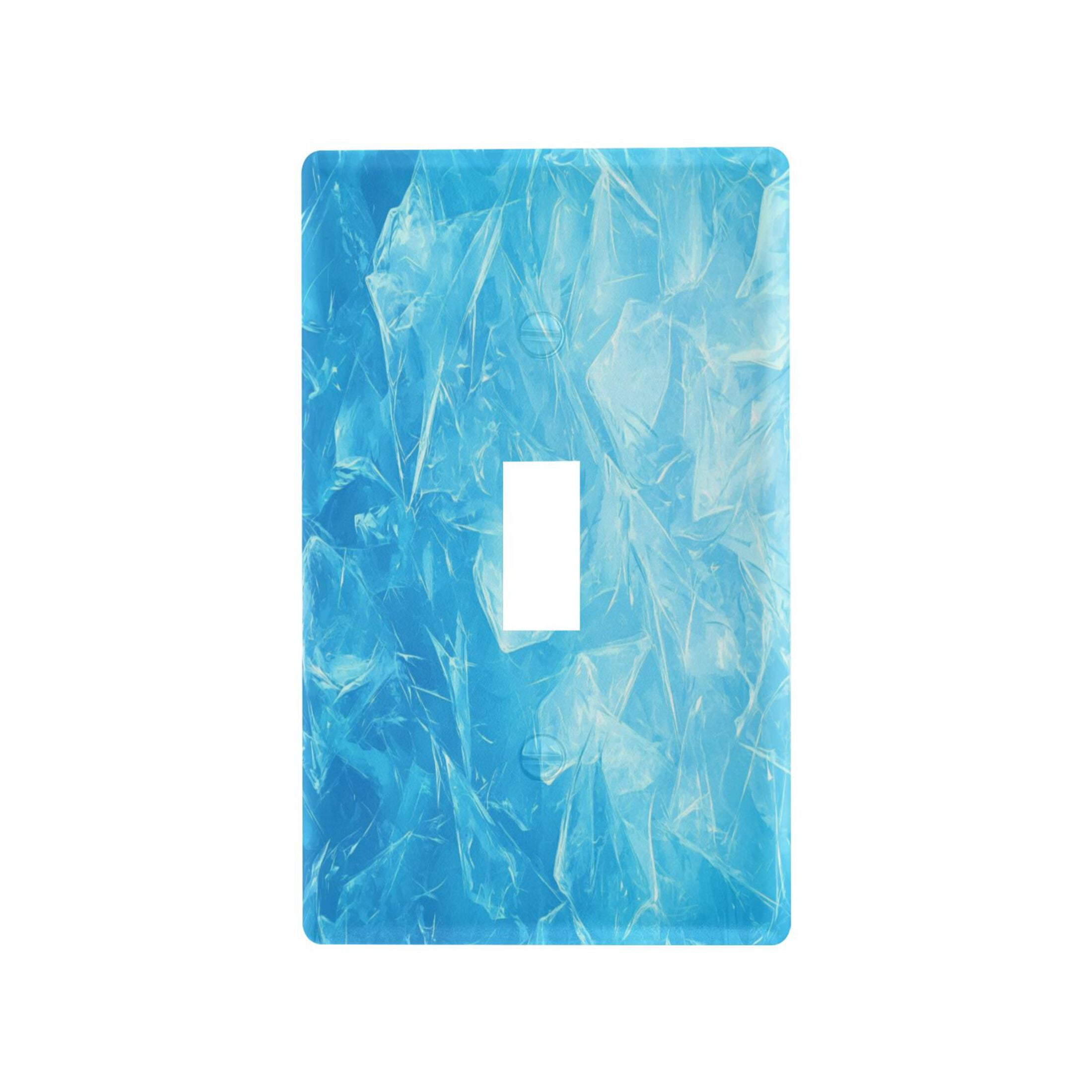 Blue Frozen Ice Background Light Switch Cover Switch Plate Outlet Cover ...