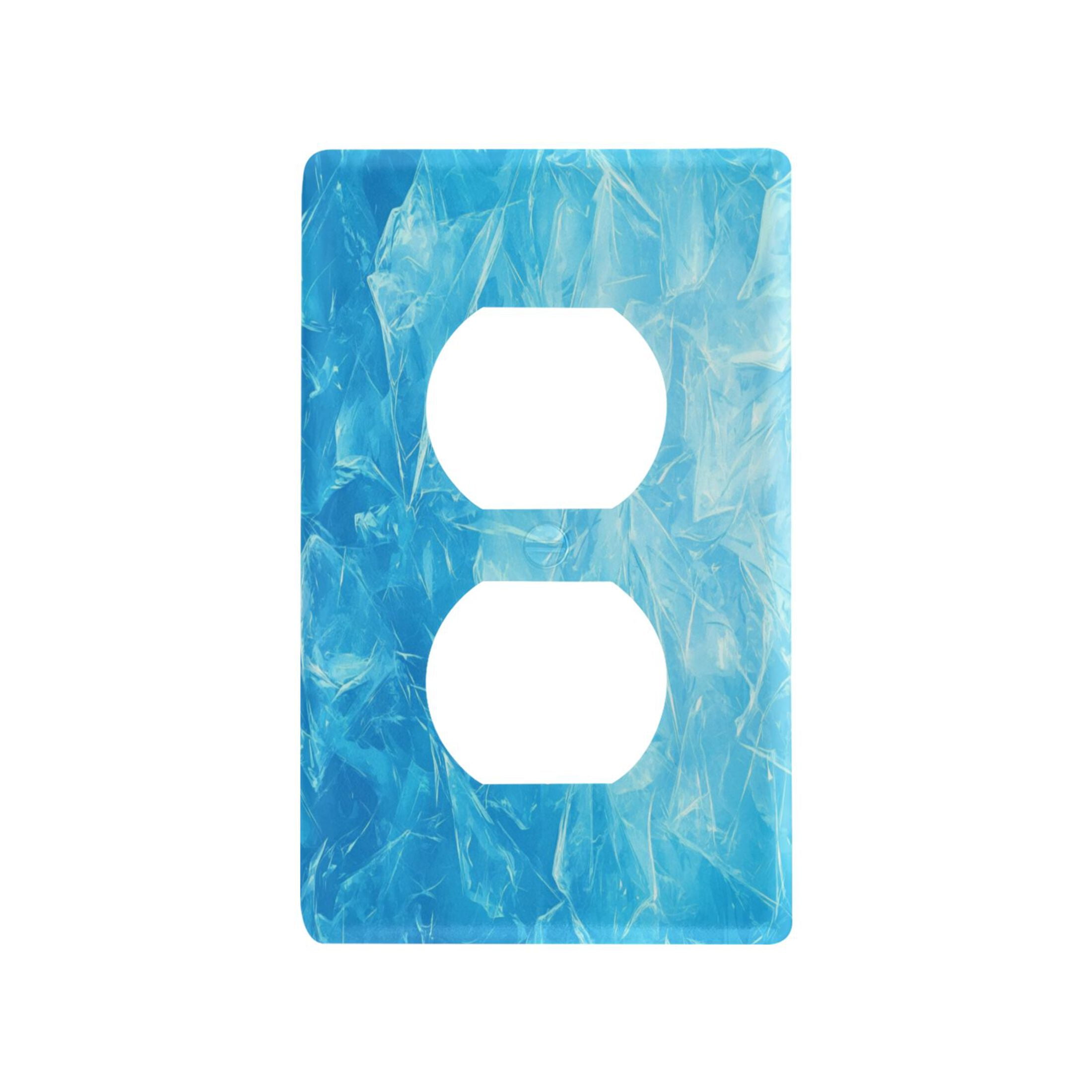 Blue Frozen Ice Background Light Switch Cover Switch Plate Outlet Cover ...
