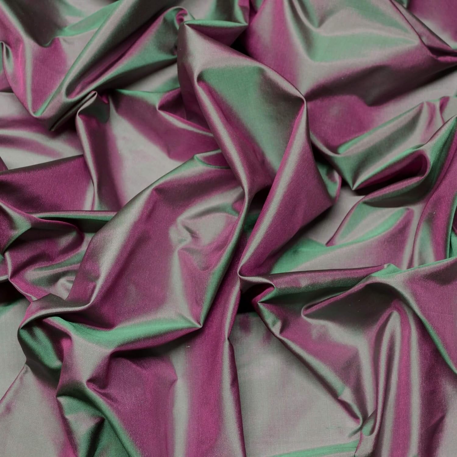 Blue & Fuchsia Tissue Taffeta Silk, 100% Silk Fabric, by The Yard, 44 ...