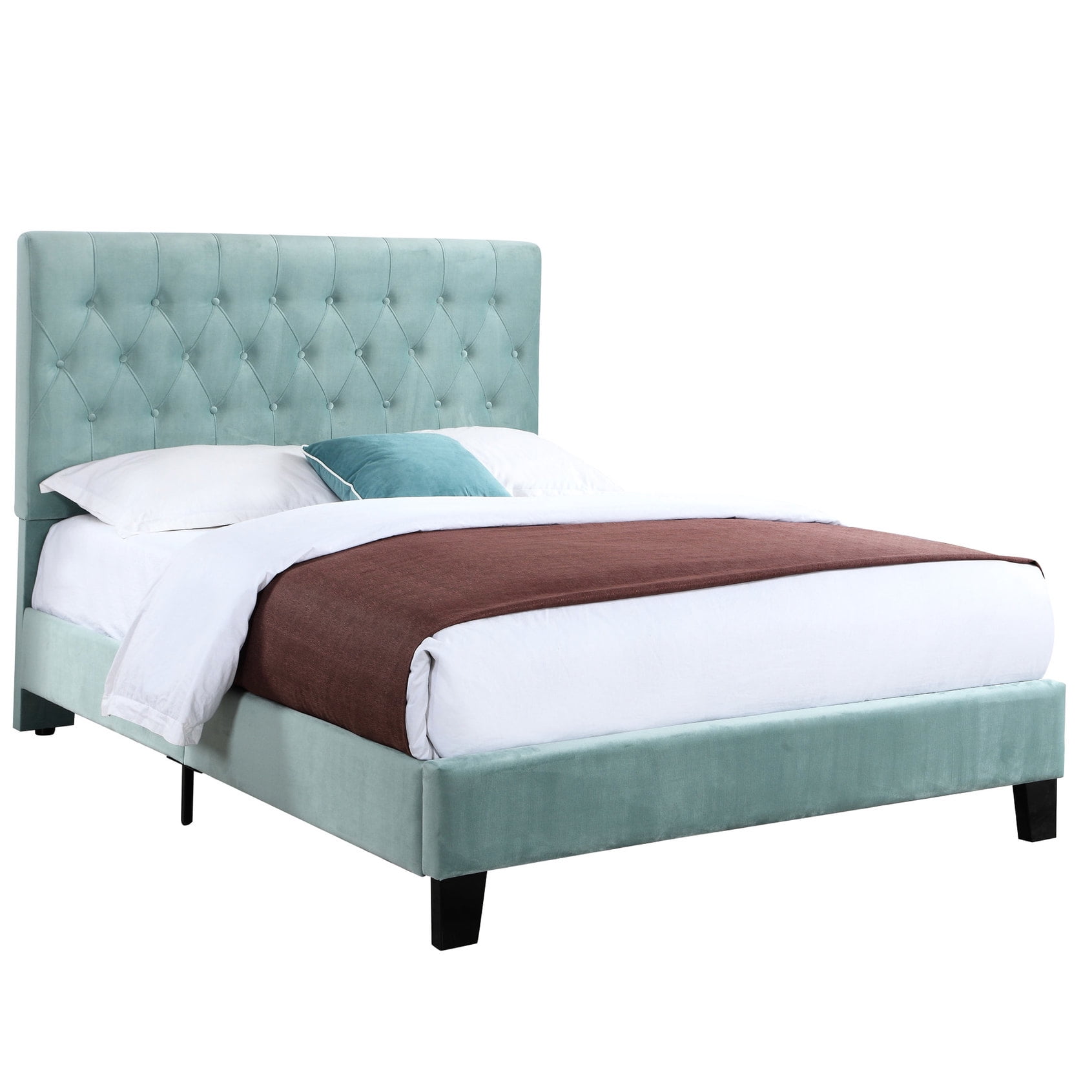Blue Full Bed with Foam Filling / Easy Setup for a Stylish Bedroom ...