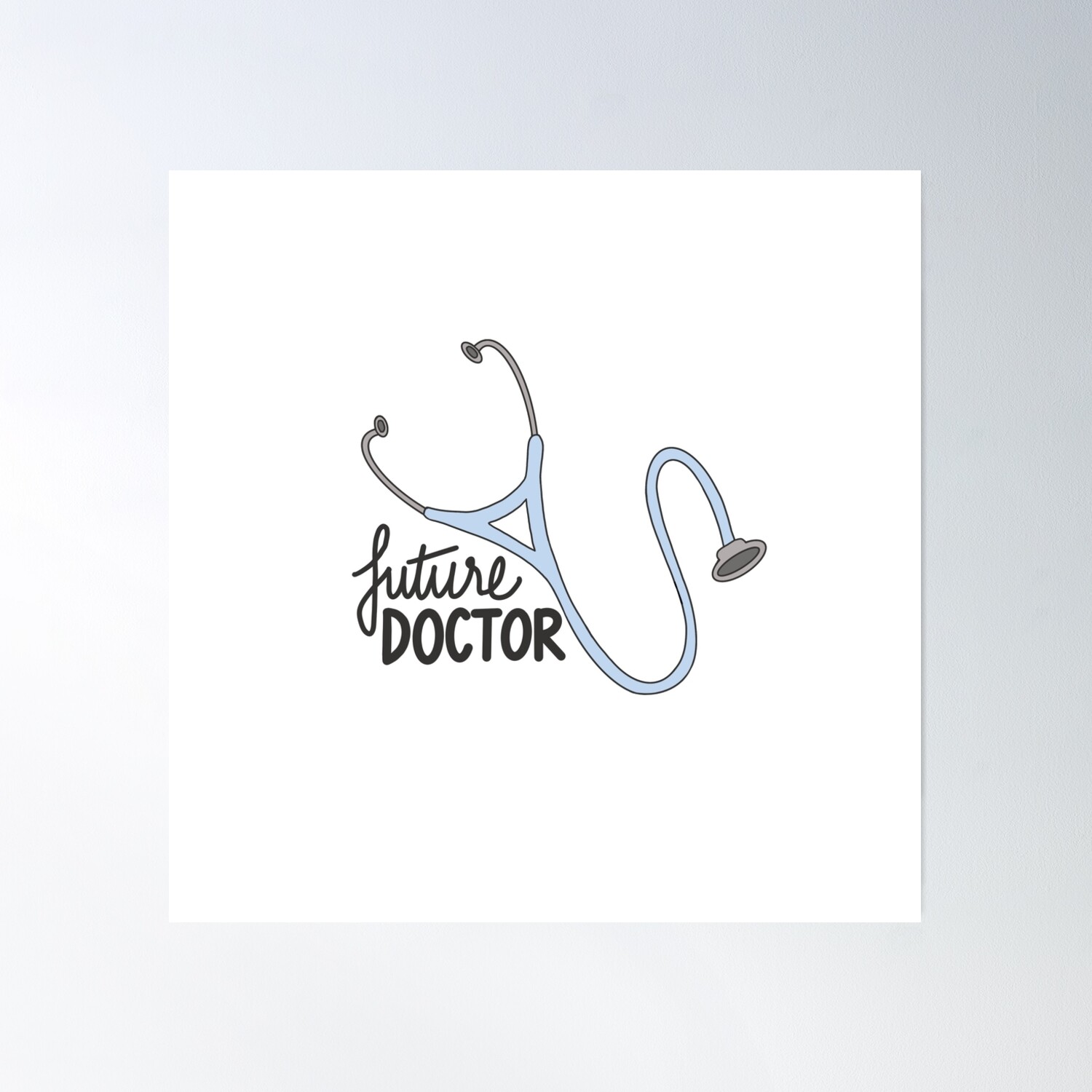 Blue Future Doctor Poster Wall Art, Modern Wall Decor, 30x30 UNFRAMED ...