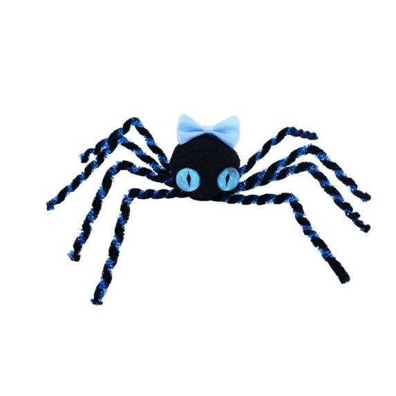 Blue Fuzzy Spider Props for Outdoor & Indoor Decoration, Realistic Fake ...