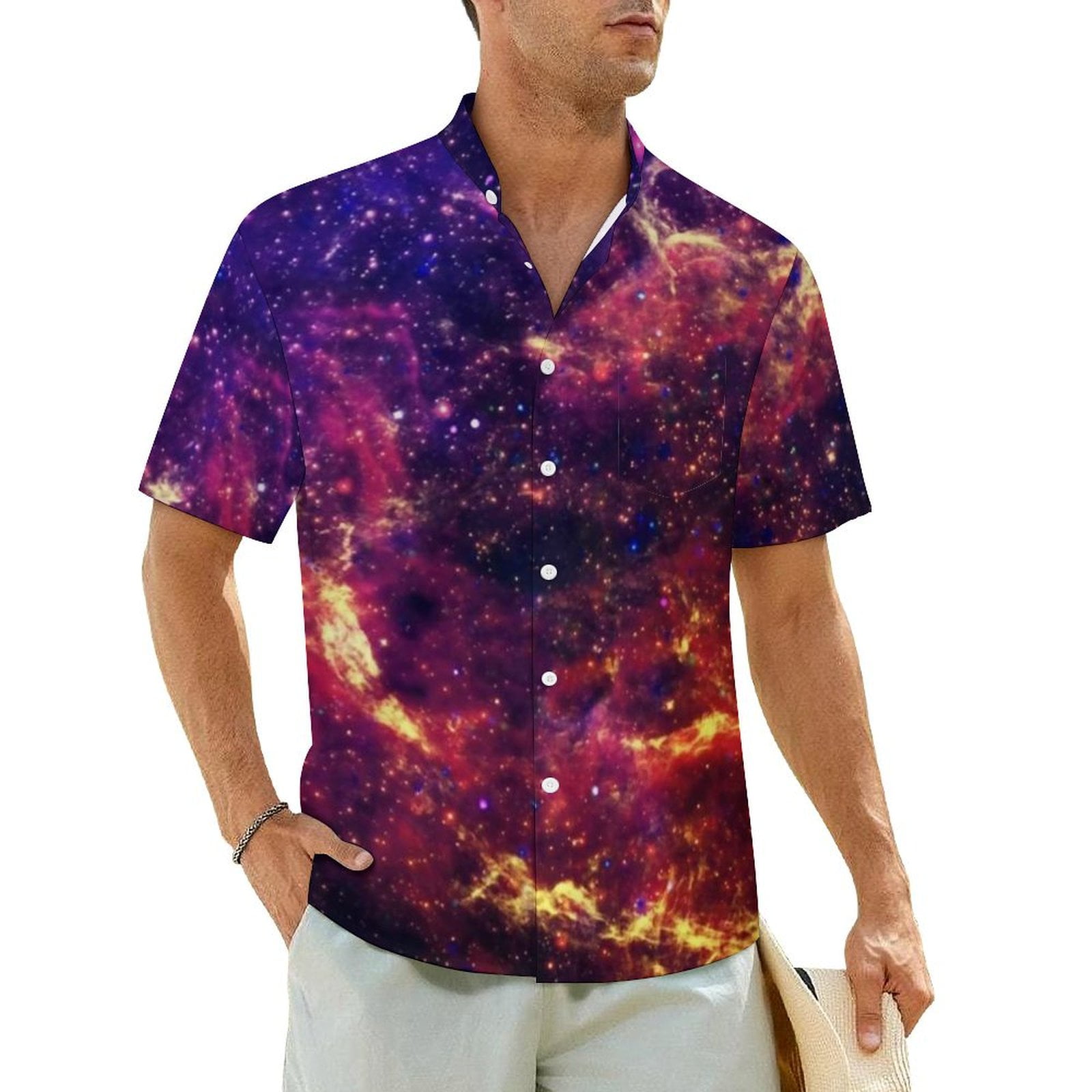 Blue Galaxy Hawaii Shirt For Mens Beach Sky Map Constellation Astronomy ...