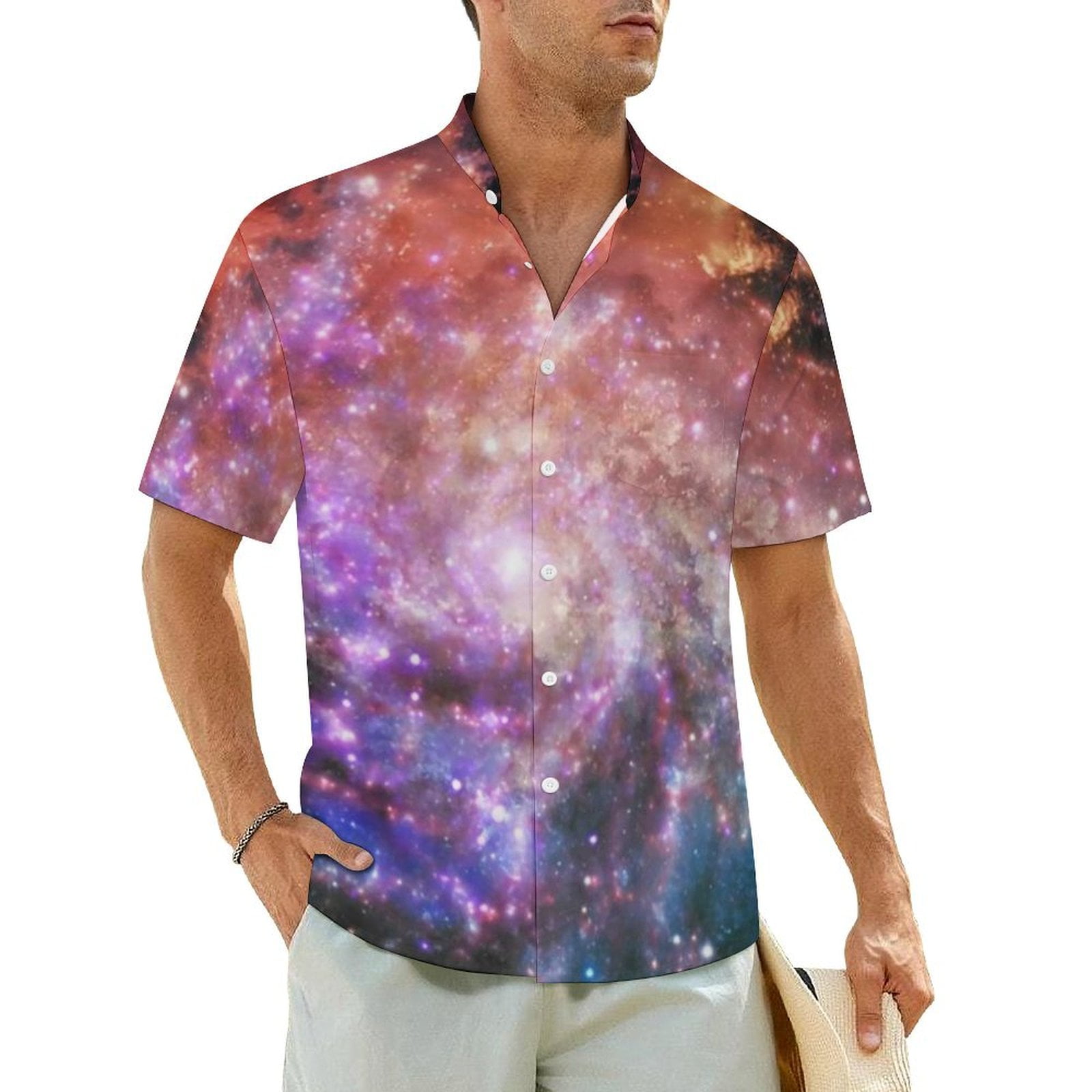 Blue Galaxy Hawaii Shirt For Mens Beach Sky Map Constellation Astronomy ...