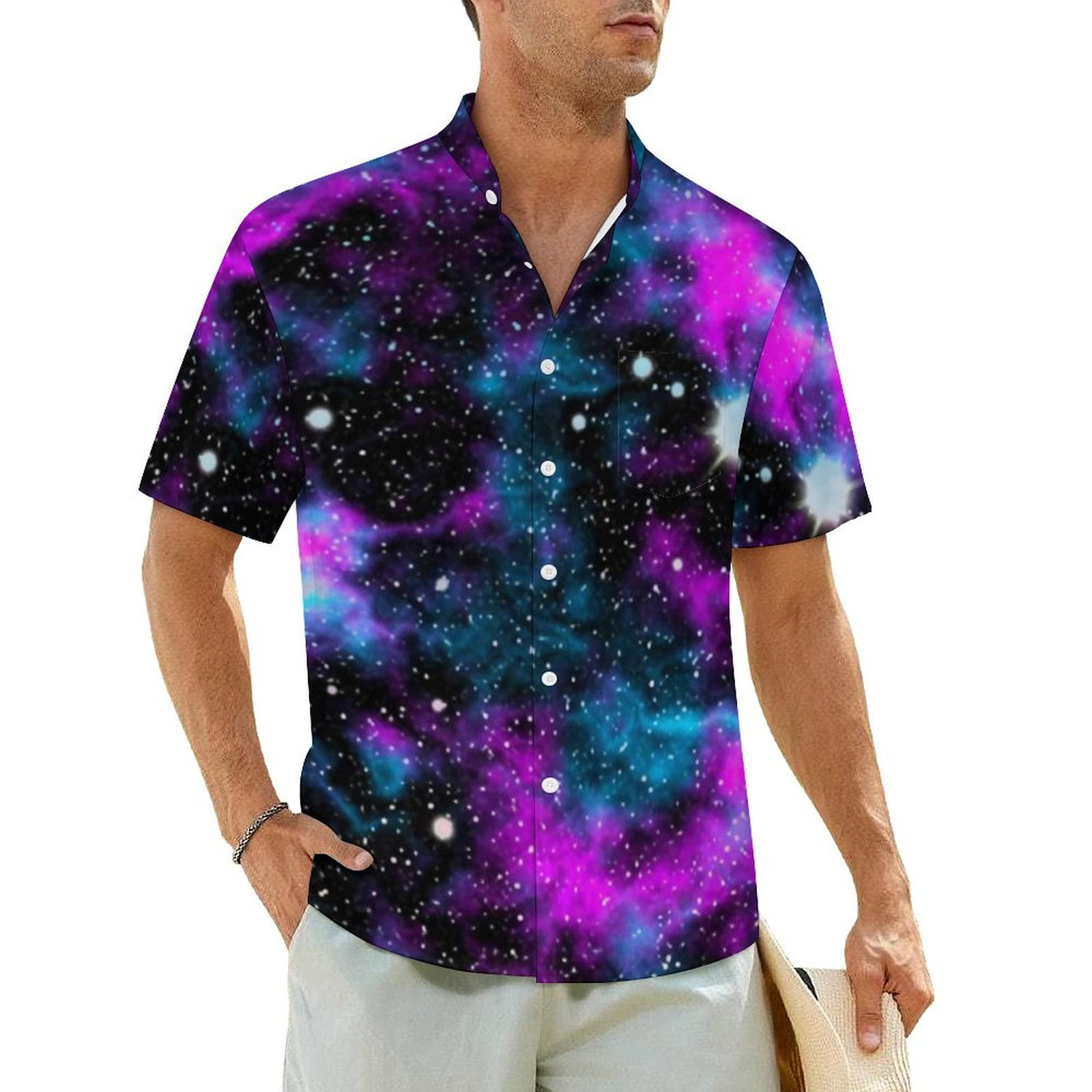Blue Galaxy Hawaii Shirt For Mens Beach Sky Map Constellation Astronomy ...